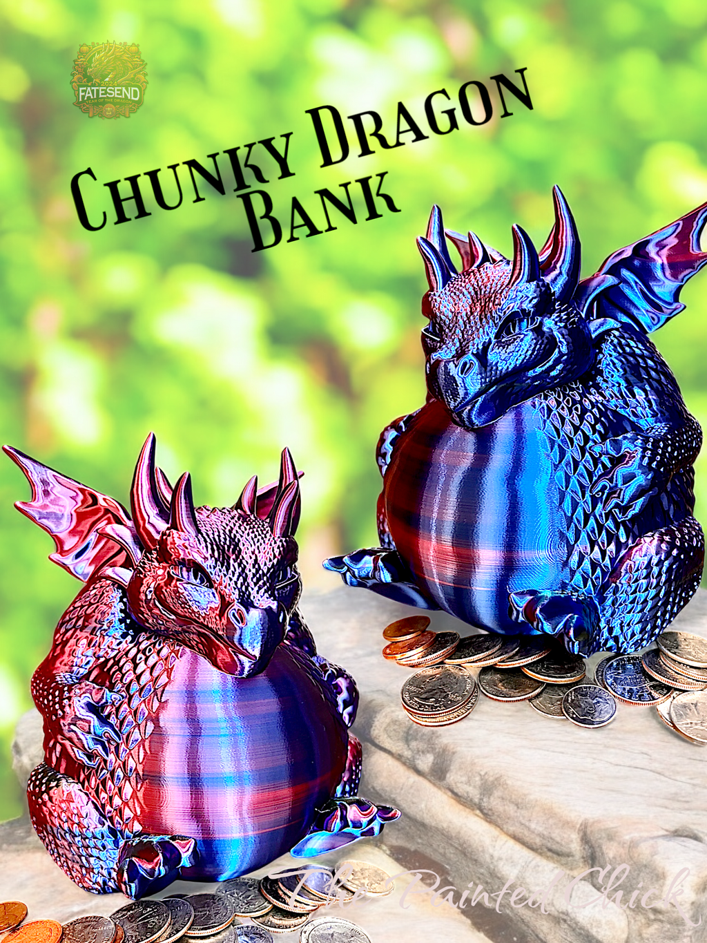 Chunky Dragon Bank – The Painted Chick Creations