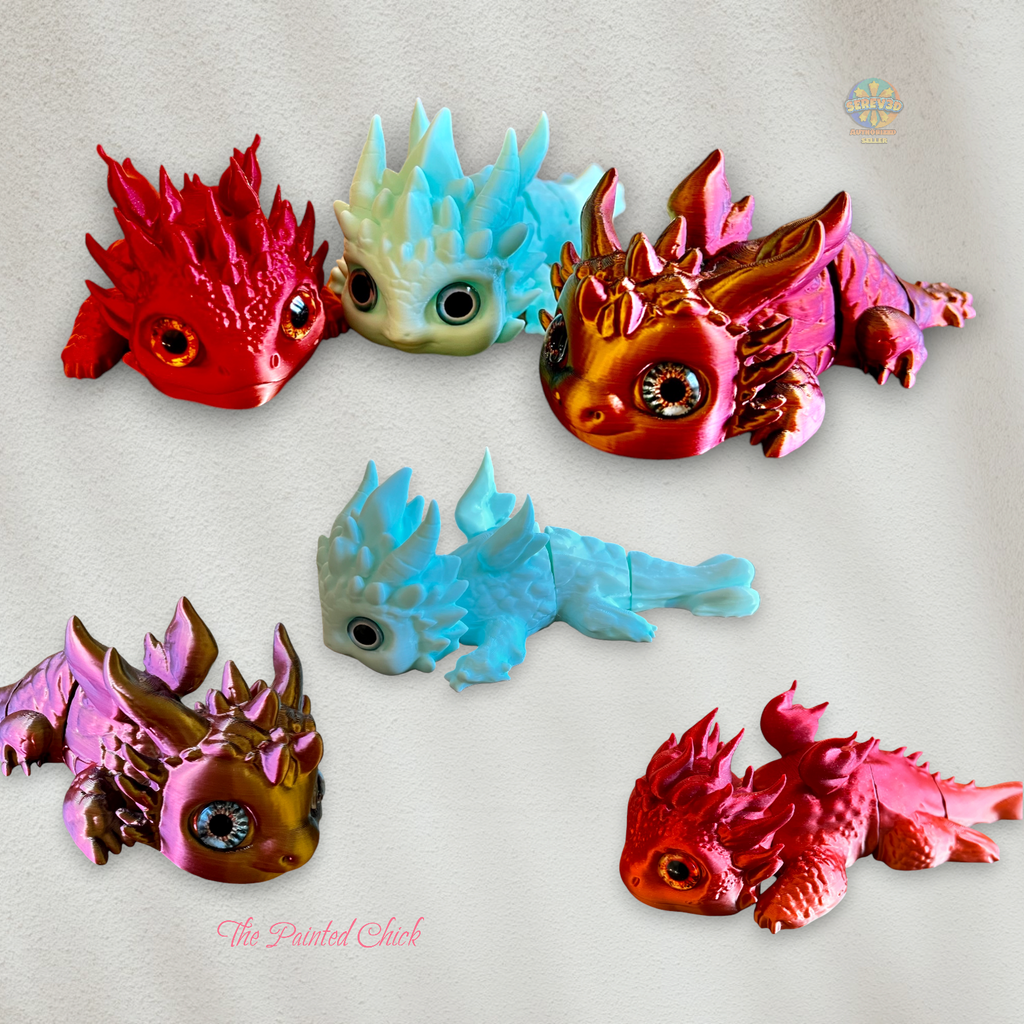 Baby Elemental Dragons – The Painted Chick Creations