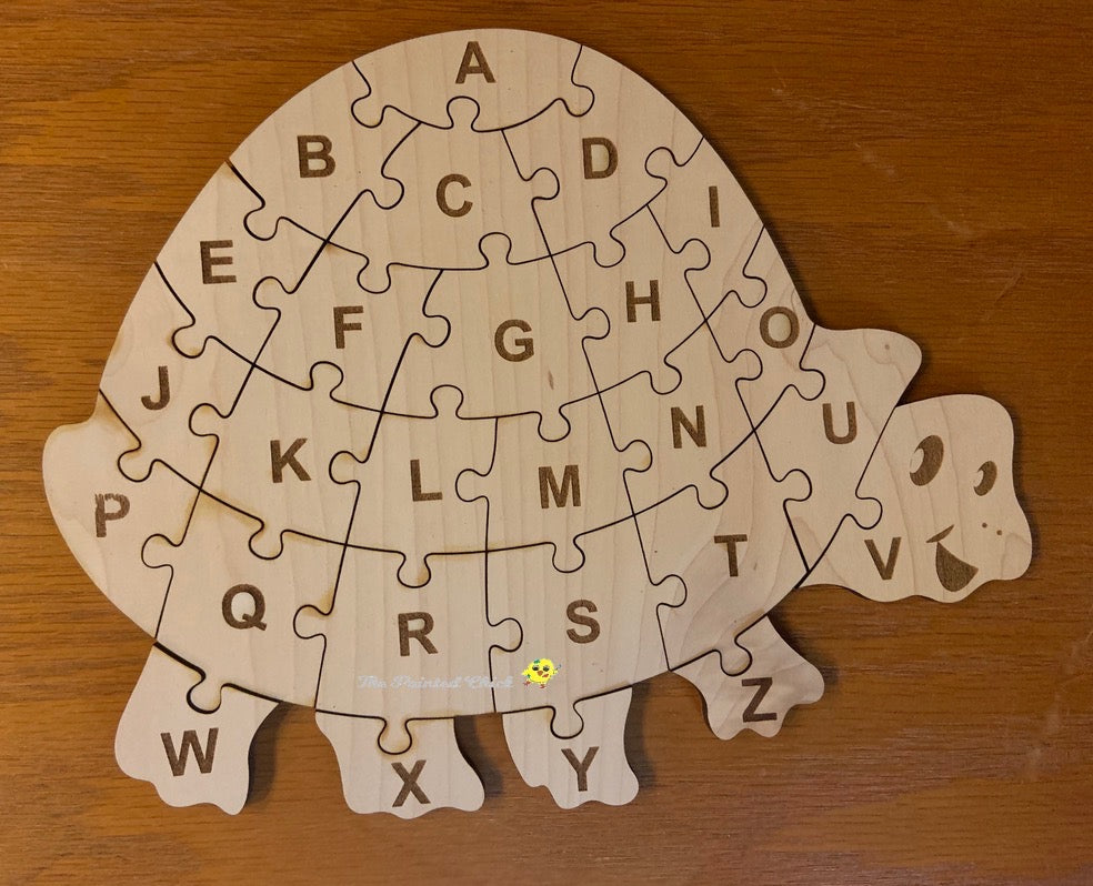 Turtle Alphabet Puzzle – The Painted Chick Creations